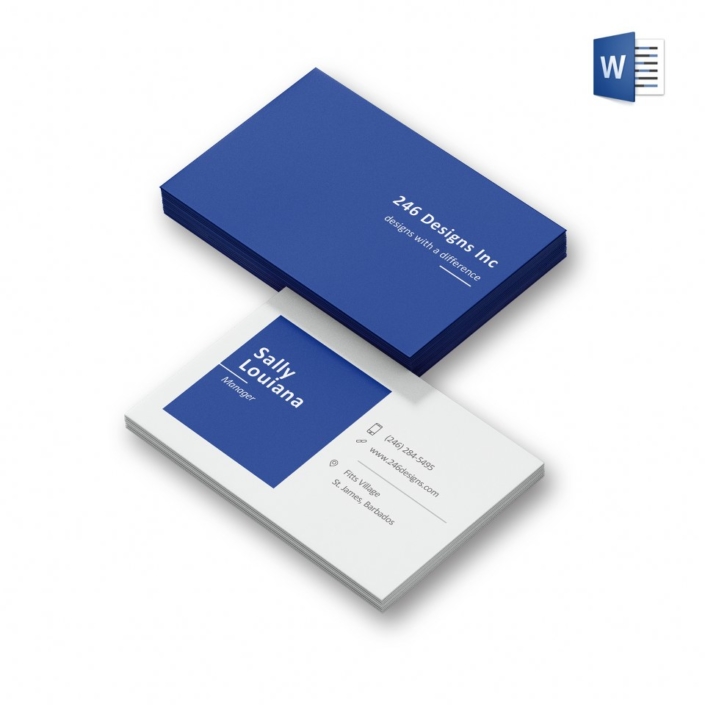Microsoft Word Business Cards - 246 Designs Inc. | 246 Designs Inc.